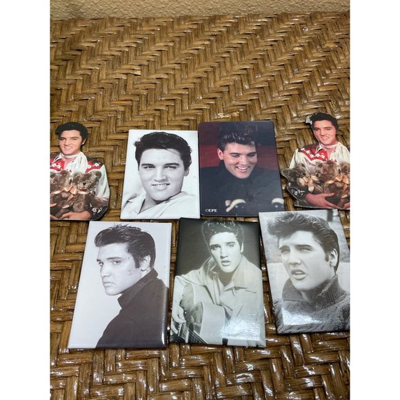 Elvis Presley | Accents | Elvis Presley Lot Of Seven Magnets Portraits ...